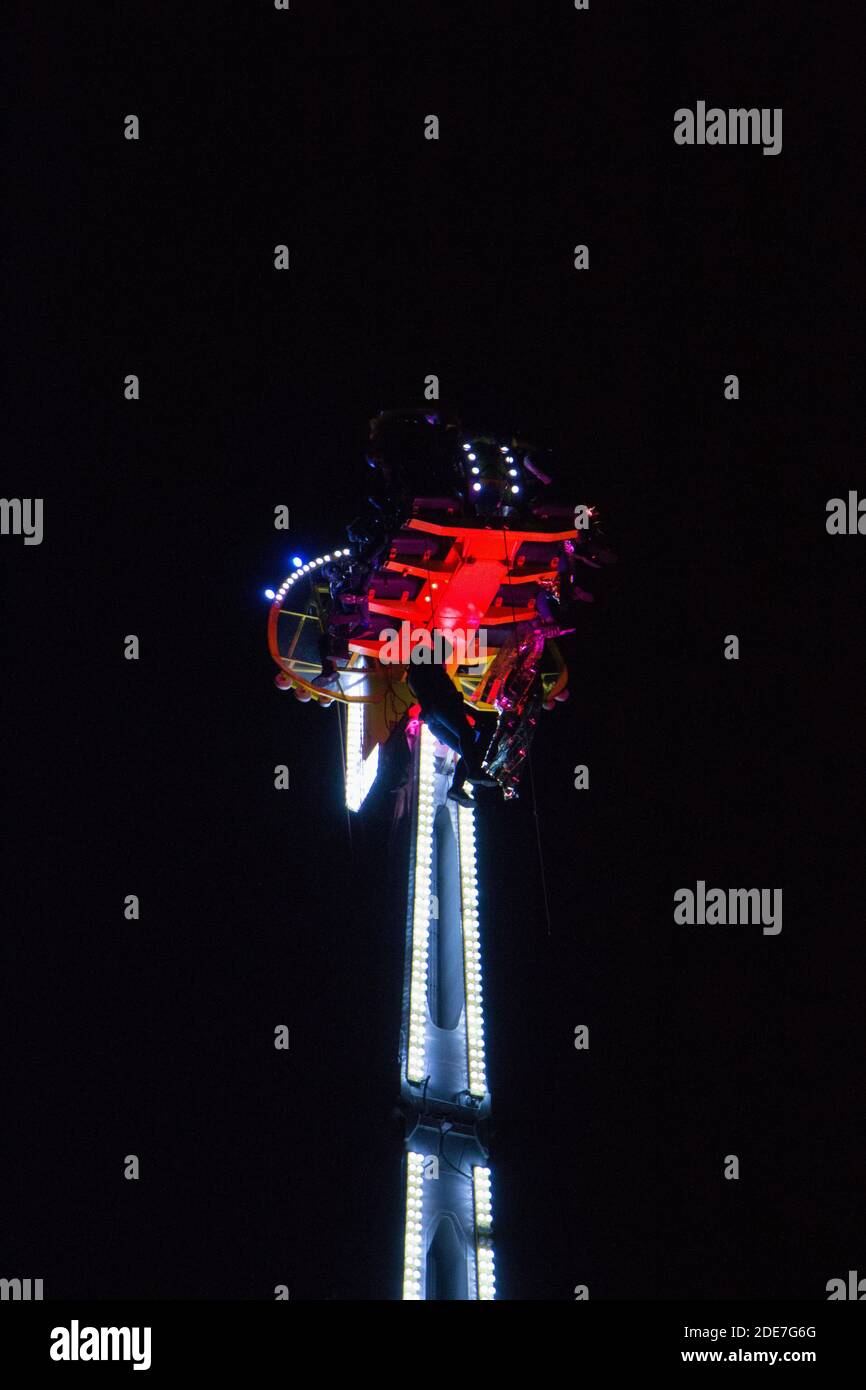 Fire brigade personnel conduct rescue operations after eight people got ...