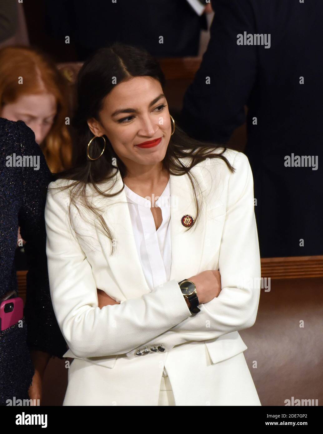 Rep. Alexandria Ocasio-Cortez, D-NY, awaits the start of the 116th ...
