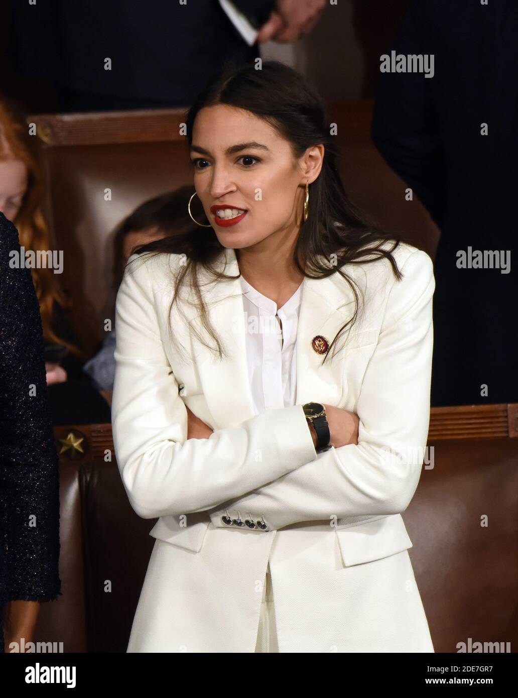 Rep. Alexandria Ocasio-Cortez, D-NY, awaits the start of the 116th ...