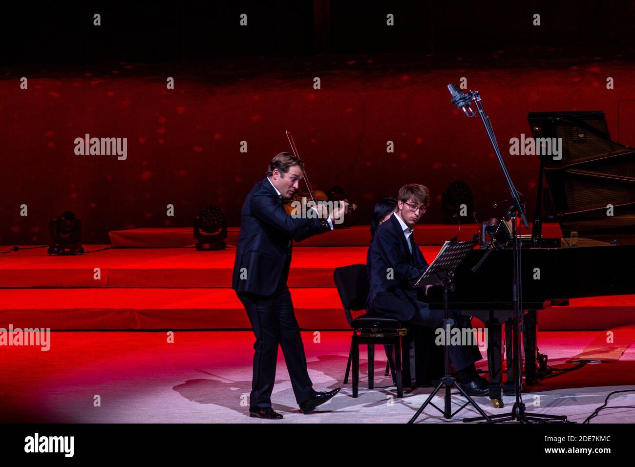 French violin player Renaud Capucon and pianist Guillaume Bellom ...