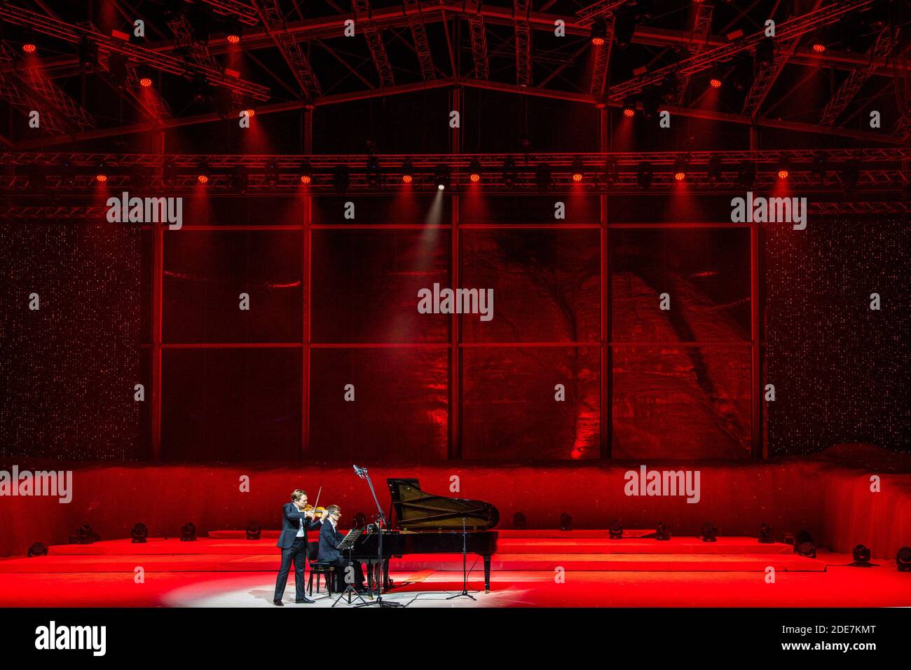 French violin player Renaud Capucon and pianist Guillaume Bellom ...