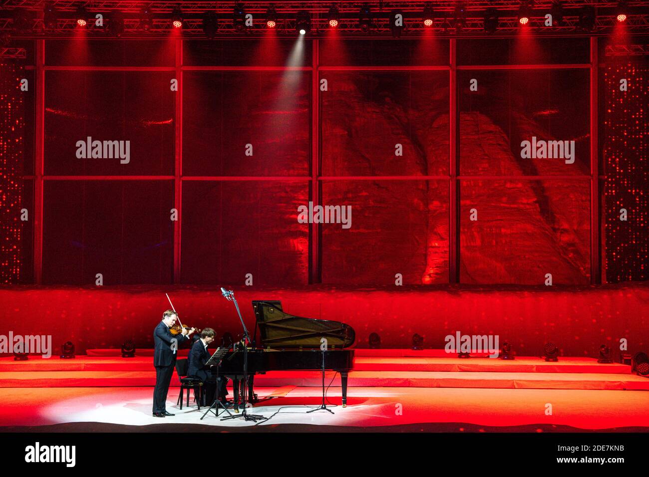 French violin player Renaud Capucon and pianist Guillaume Bellom ...