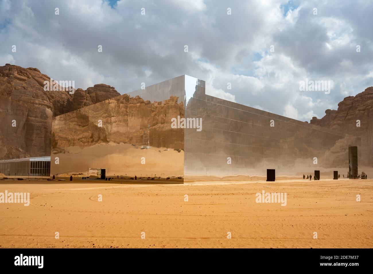General view of "Al Maraya" (The Mirrors) theatre, build in the desert ...