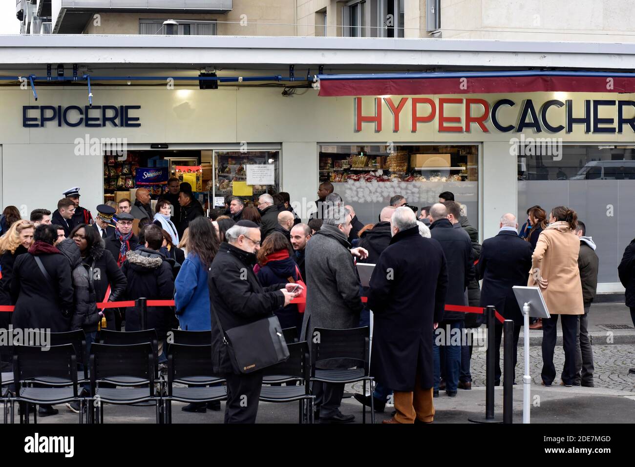 Atmosphere on January 7, 2019 in Paris during a ceremony outside the ...