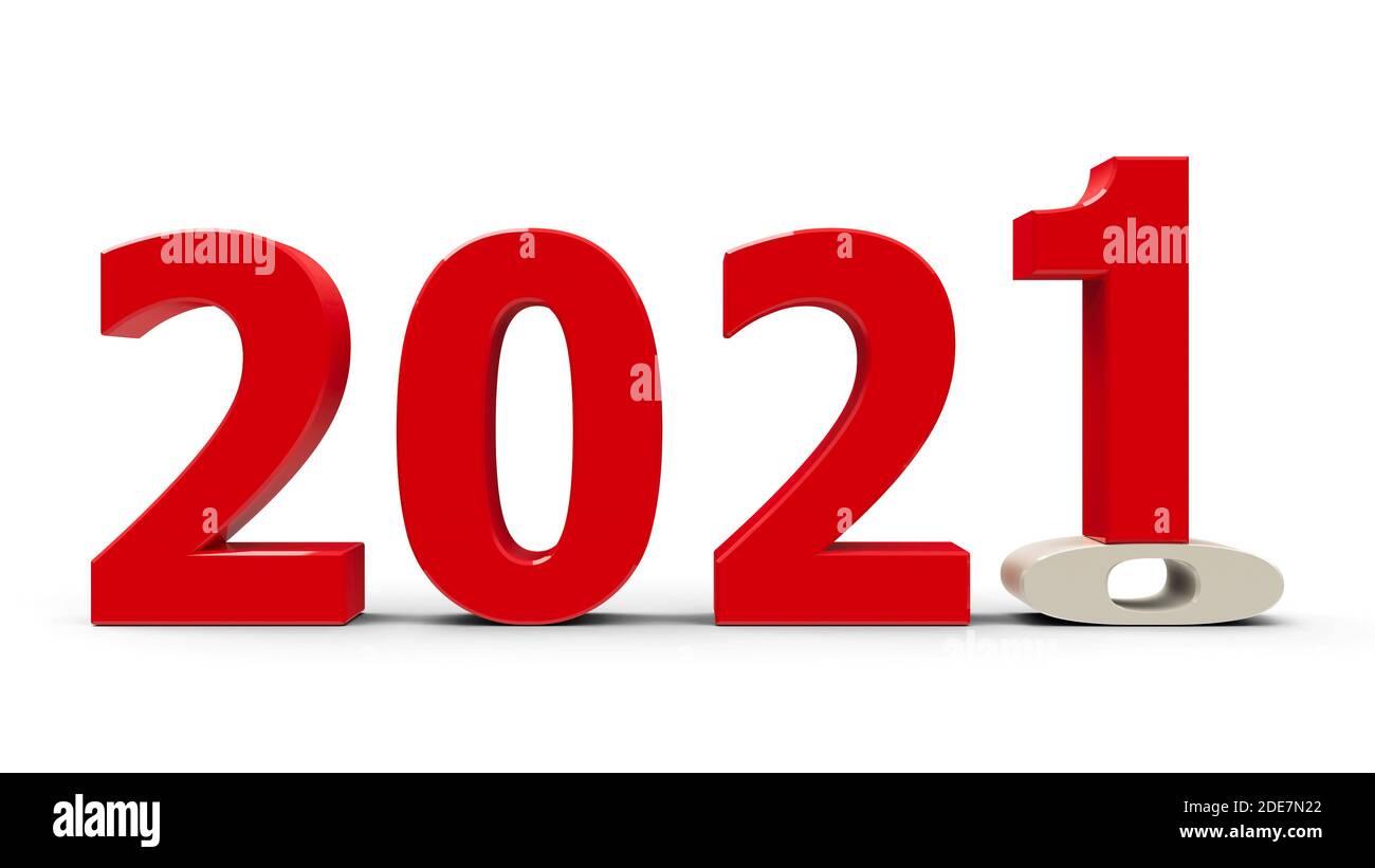 2020-2021 change represents the new year 2021, three-dimensional ...