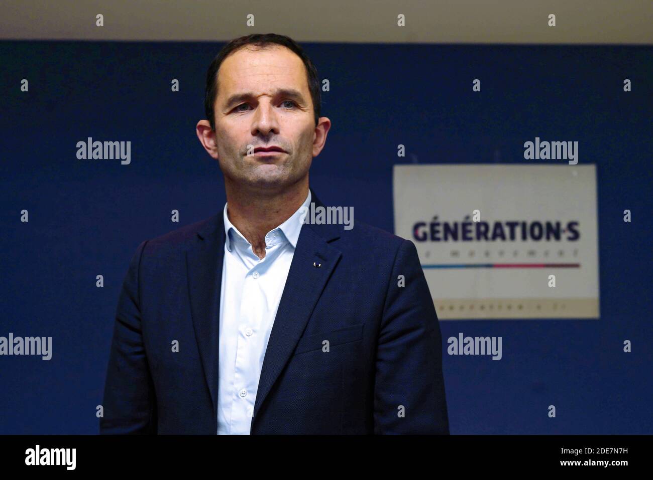 French leftist party Generation-s founder Benoit Hamon poses for ...