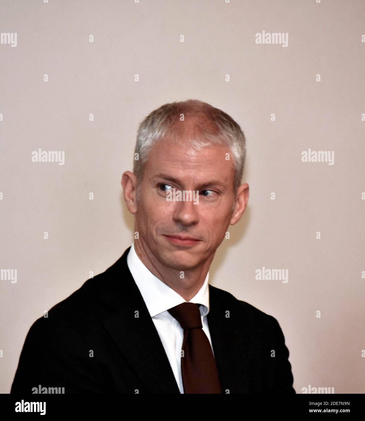 French Culture Minister Franck Riester signs the "Fashion and Luxury ...