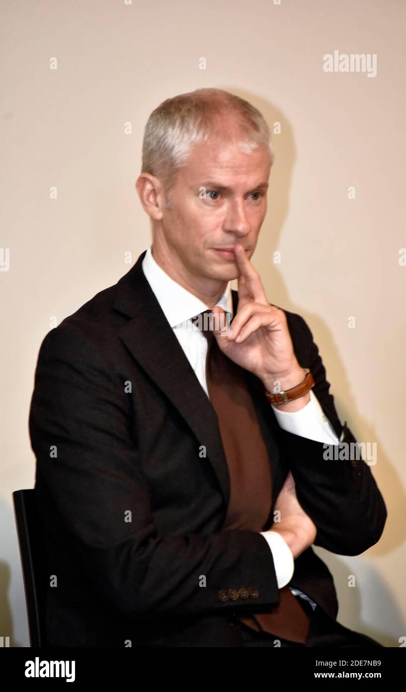 French Culture Minister Franck Riester signs the "Fashion and Luxury ...