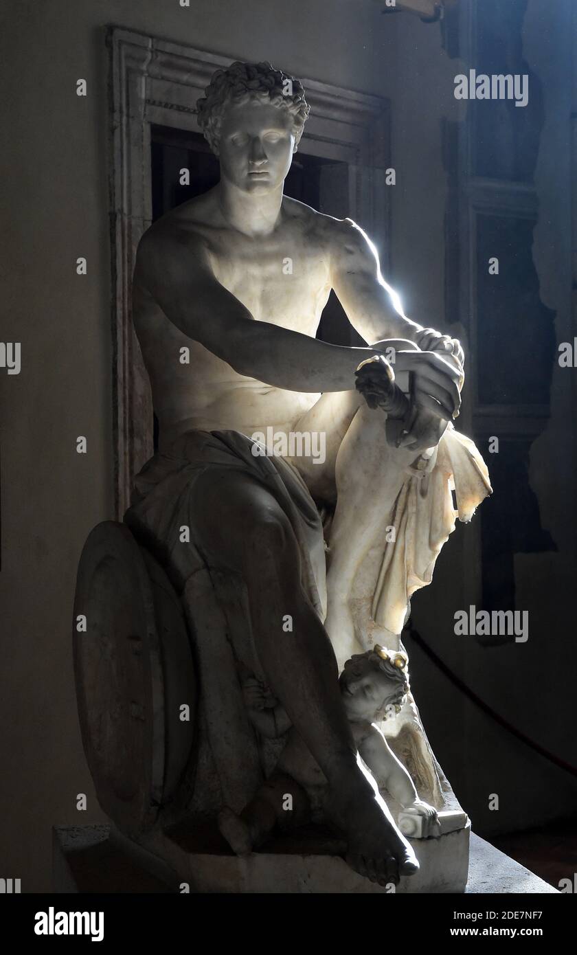 Statue of Ares at the National Roman Museum - Palazzo Altemps, Rome ...
