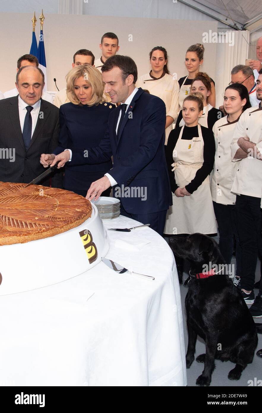 French President Emmanuel Macron, his wife Brigitte and French ...