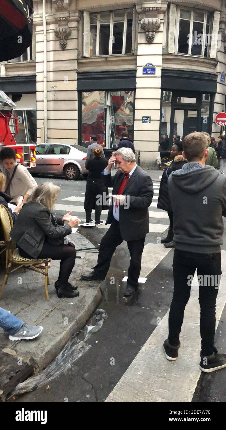 Explosion of a bakery on the corner of the streets Saint-Cecile and Rue ...