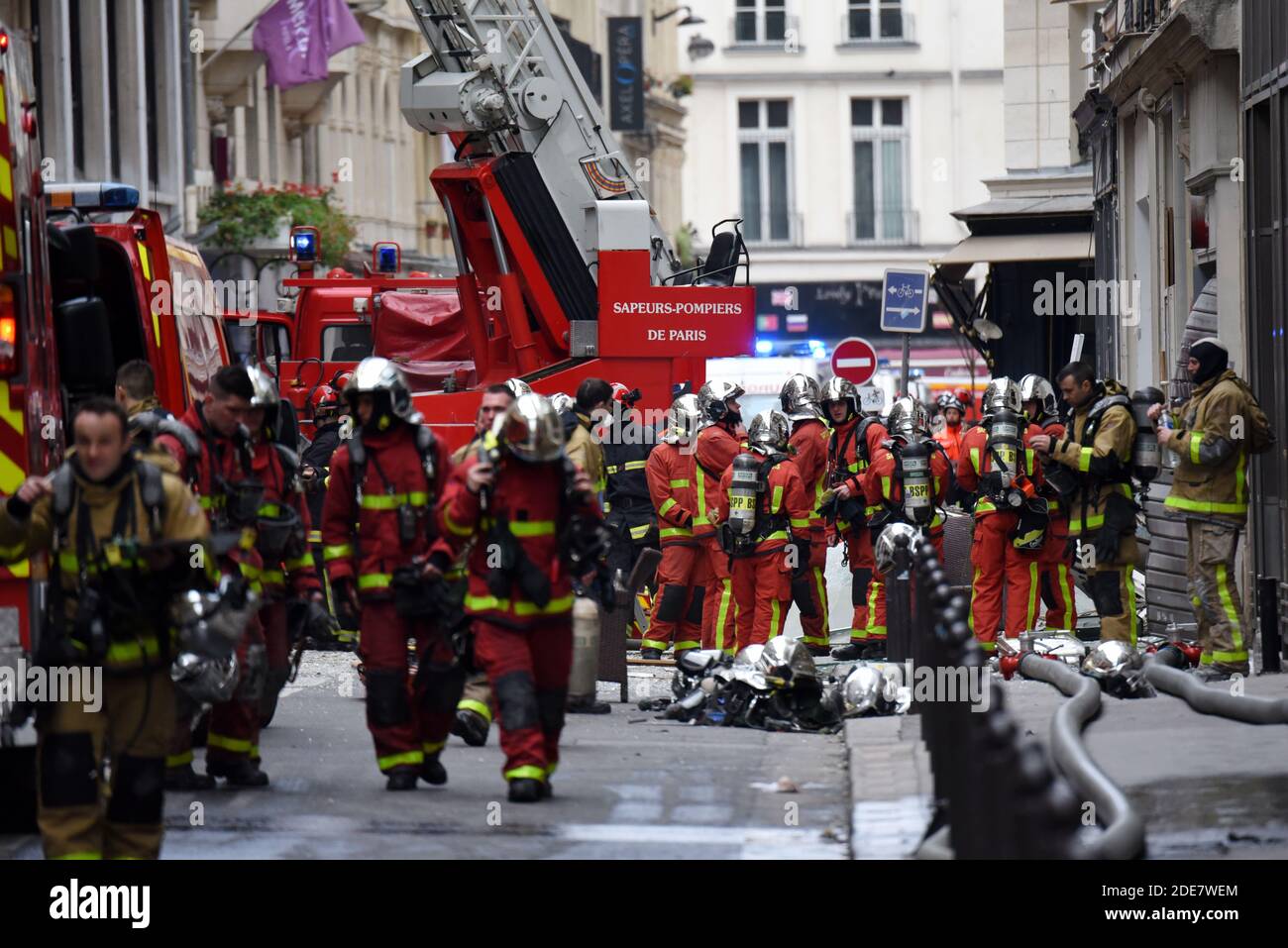 A powerful explosion and fire apparently caused by a gas leak at a ...