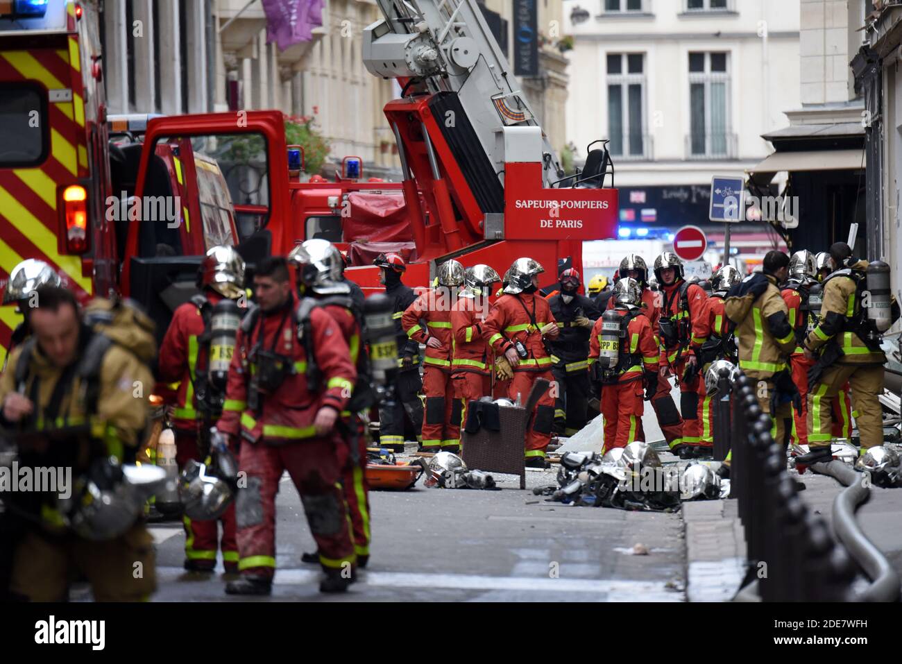 A powerful explosion and fire apparently caused by a gas leak at a ...