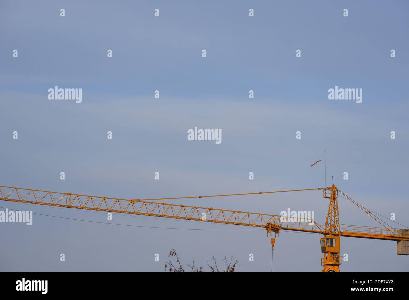 Yellow Construction Crane Stock Photo - Alamy