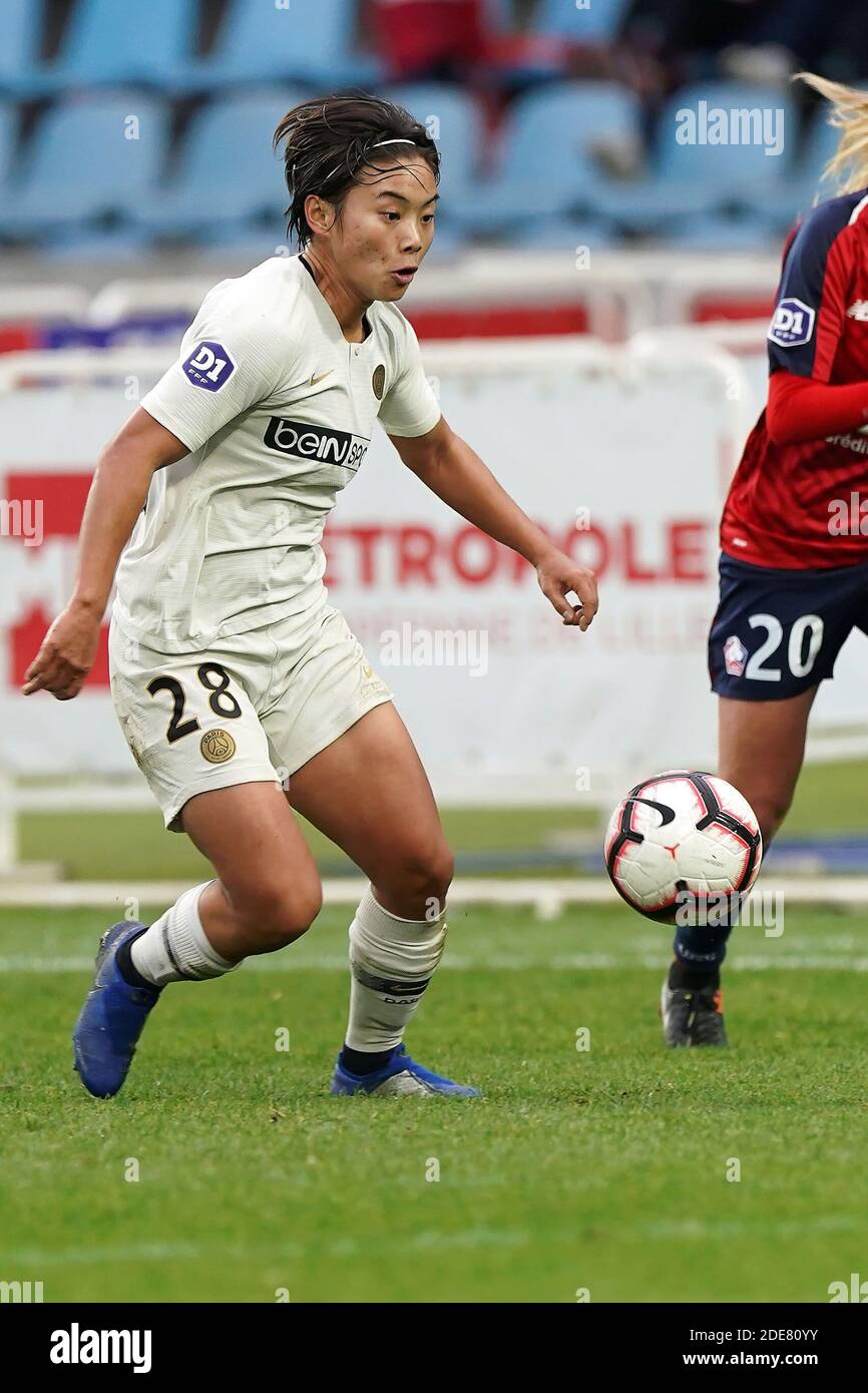 Shuang Wang during the Women's Division 1 match between Lille and PSG ...