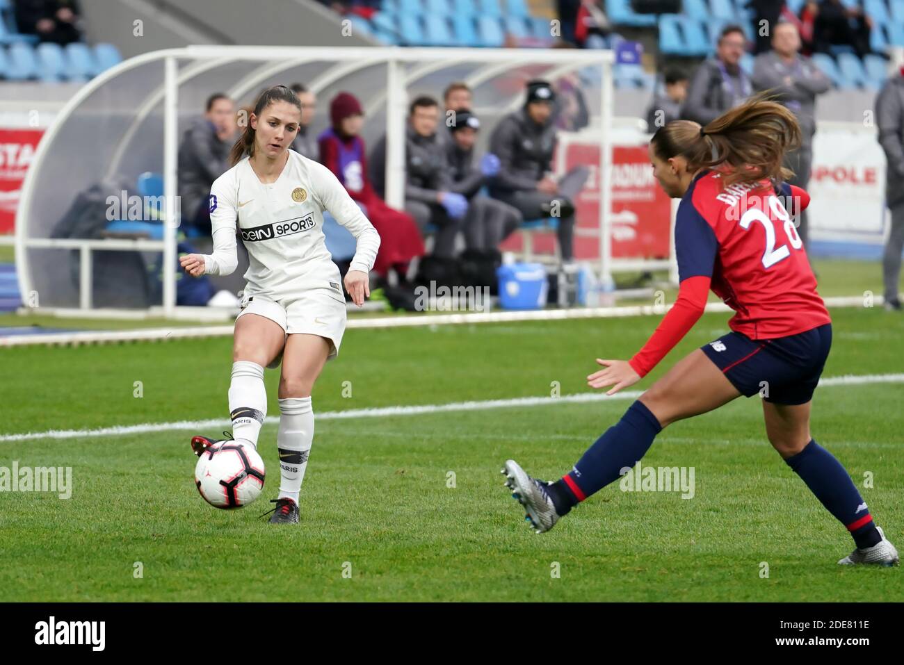 Eve Perisset during the Women's Division 1 match between Lille and PSG ...