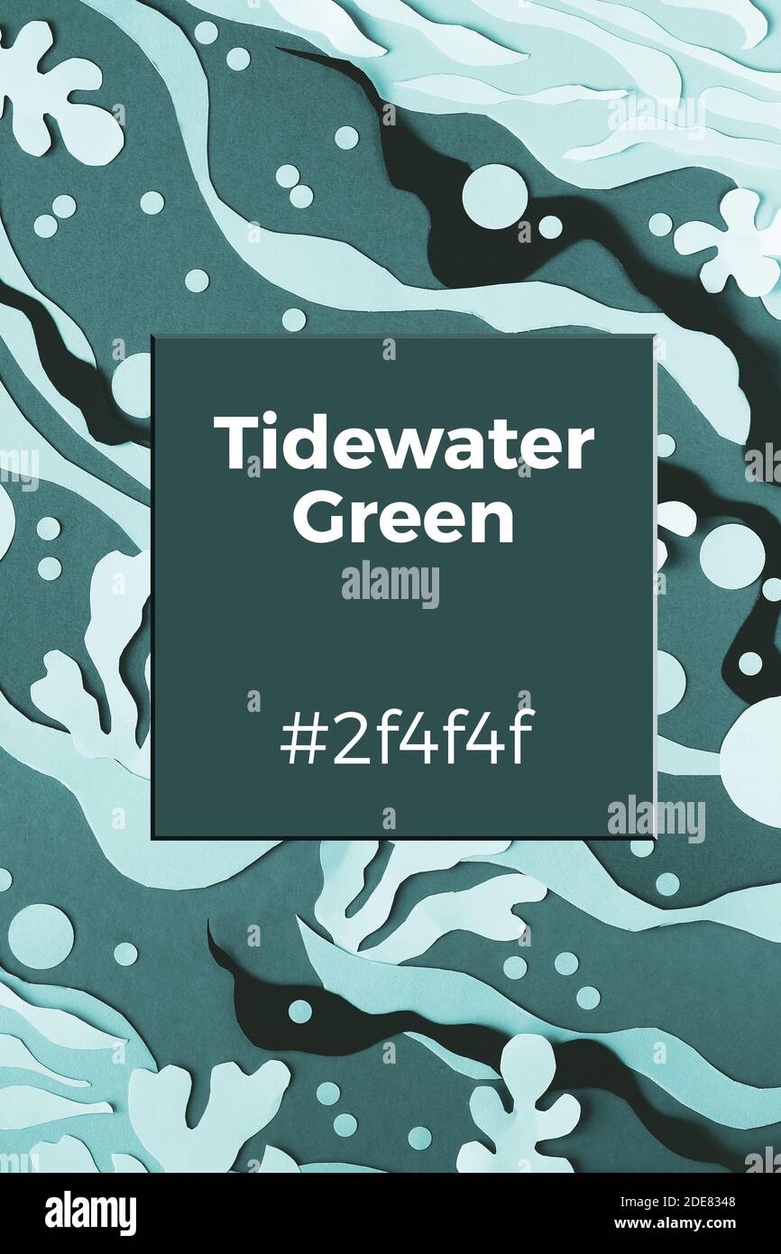 Tidewater green color. Abstract sea underwater background. Matisse ...