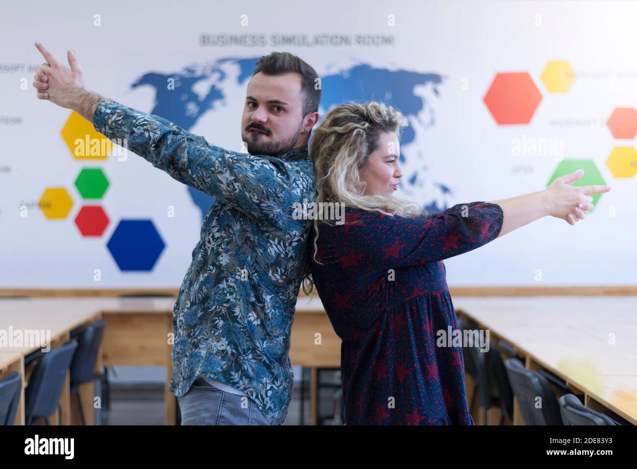 Two students classroom lecture hi-res stock photography and images - Alamy