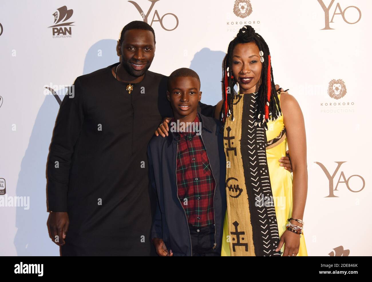 Omar Sy, Lionel Louis Basse and Fatoumata Diawara attending the YAO ...