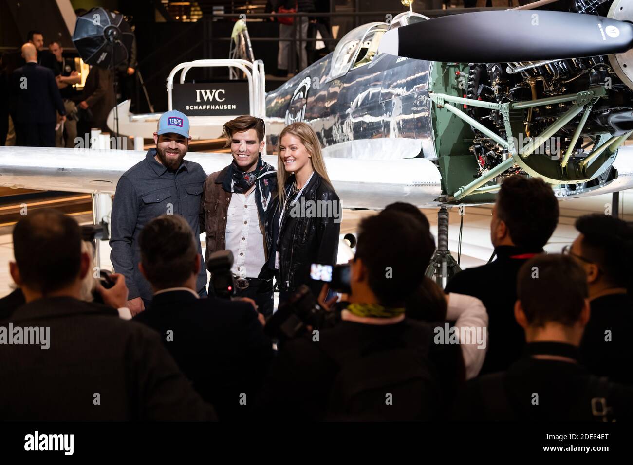 KALEO visit the IWC booth during the Maison's launch of its new Pilot's ...