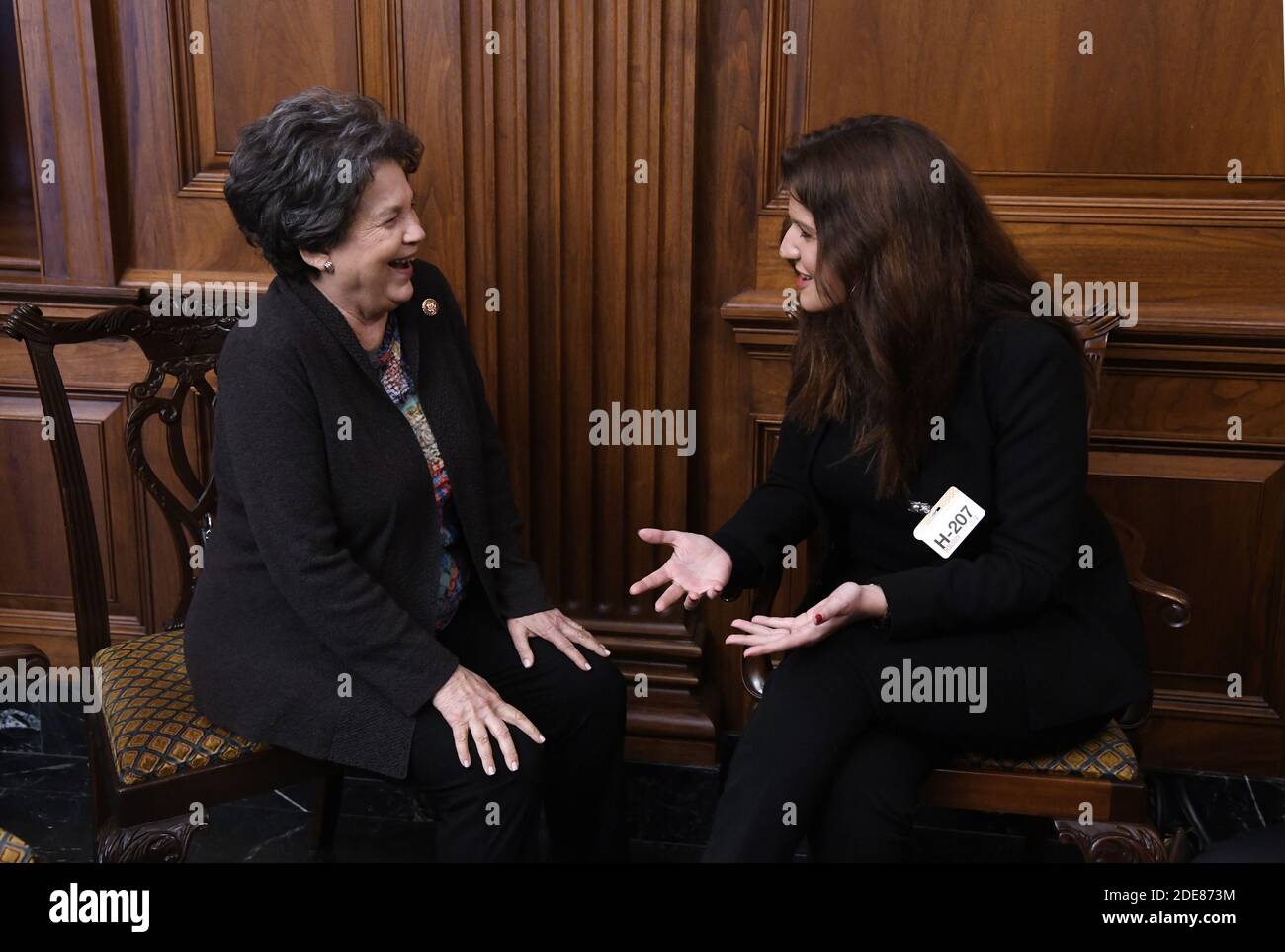 Exclusive - French Minister Marlene Schiappa meets with Congresswoman ...