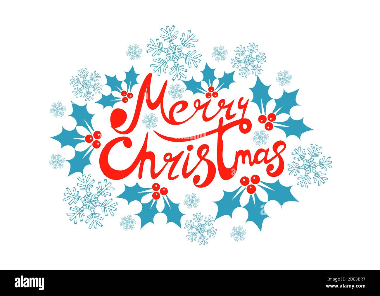 Text Merry Christmas. Vector illustration Stock Vector Image & Art - Alamy