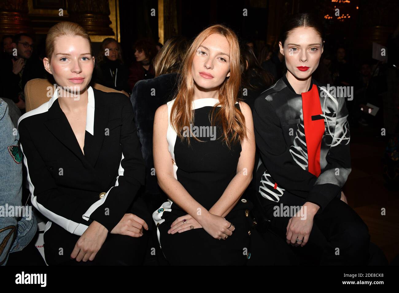 Lottie Moss, Josephine de la Baume and Coco Rocha attend the ...