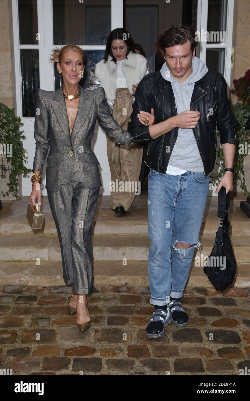 Celine Dion and Pepe Munoz at the Ronald van der Kemp show as part of ...