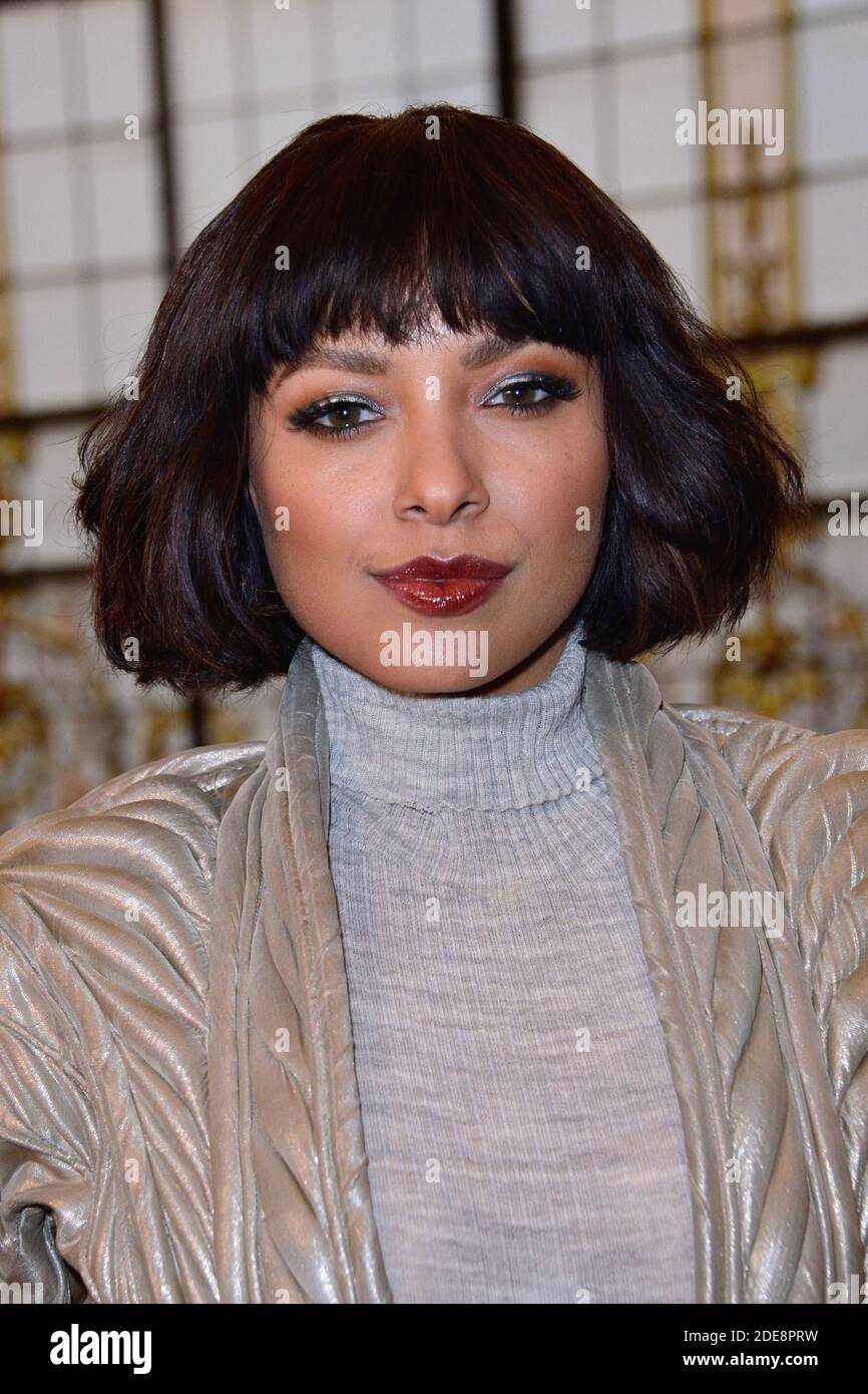 Kat Graham attending the Jean-Paul Gaultier Haute Couture Spring-Summer ...