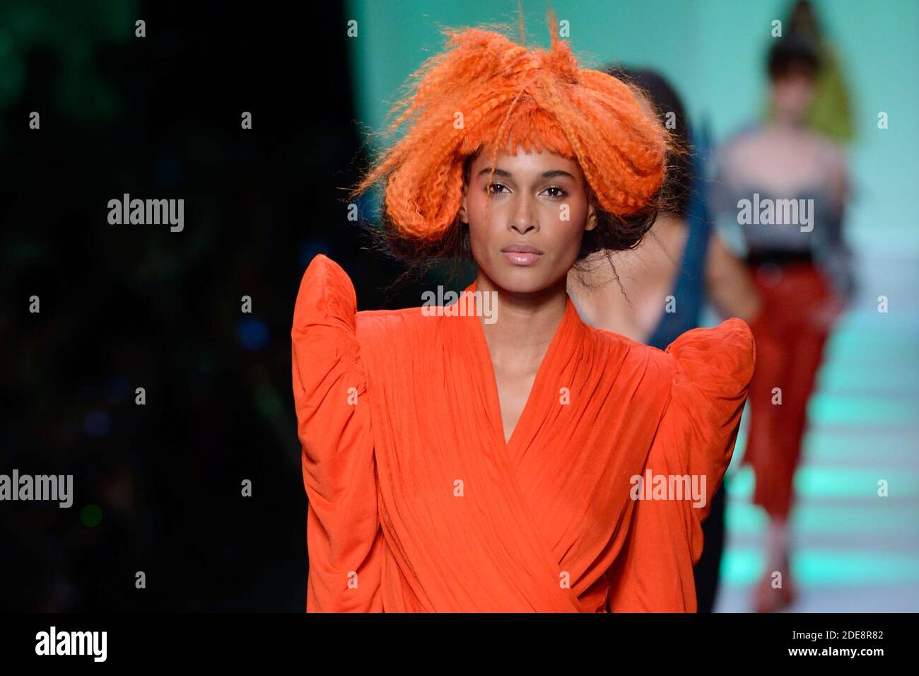 Cindy Bruna walks the runway during the Jean-Paul Gaultier Haute ...
