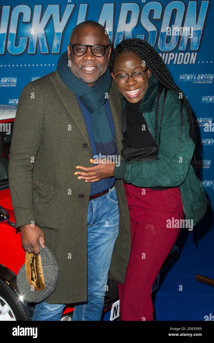 Basile Boli and his daugther attends 'Nicky Larson et le parfum de ...