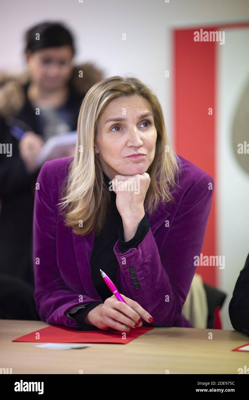 Agnes Evren during a visit to a paint manufacturer on February 1, 2019 ...
