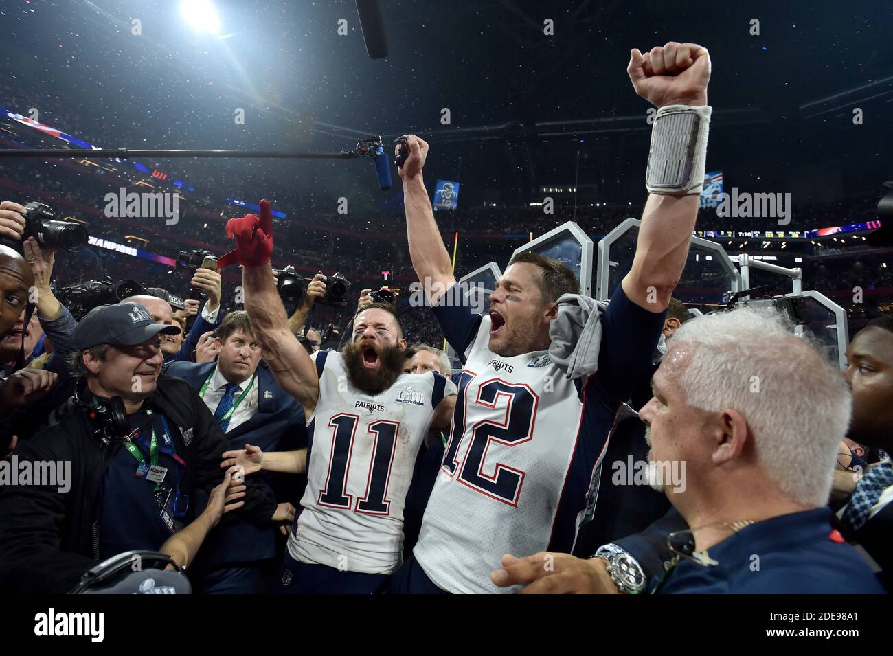 Julian edelman and tom brady hi-res stock photography and images - Alamy