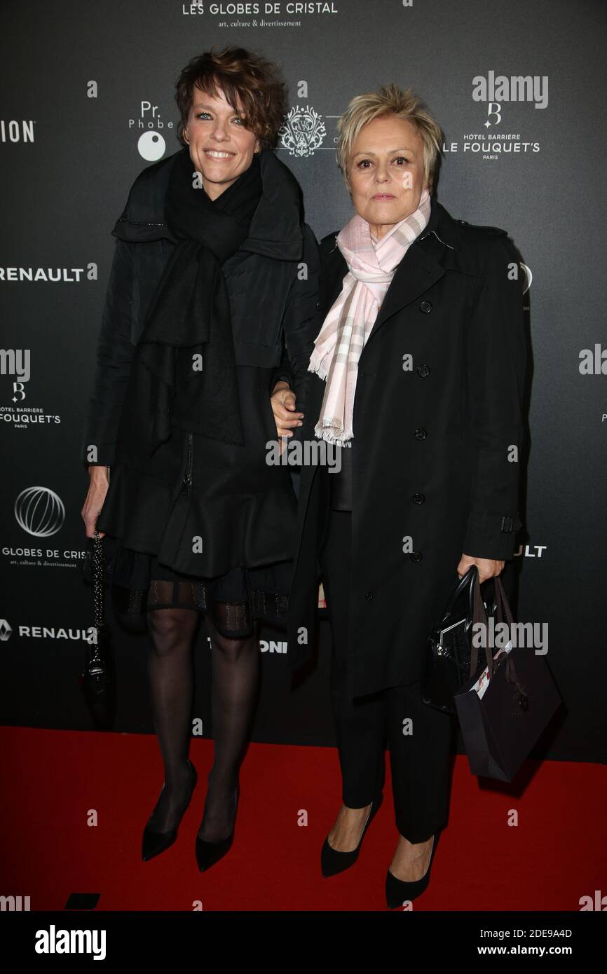Muriel Robin and her wife Anne Le Nen attends the 14th Globe De Cristal ...