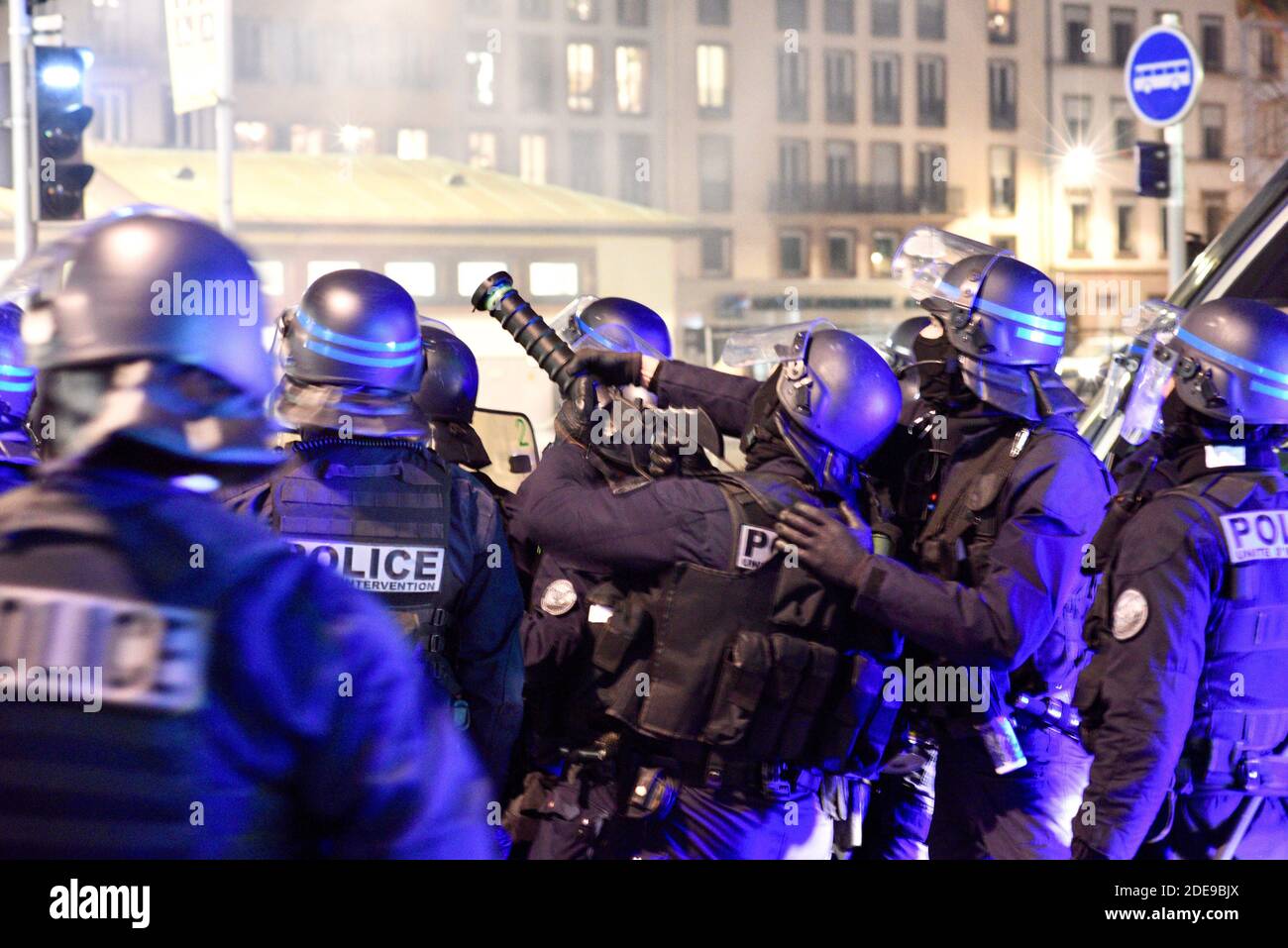Anti-riot police during an anti-government demonstration called by the ...