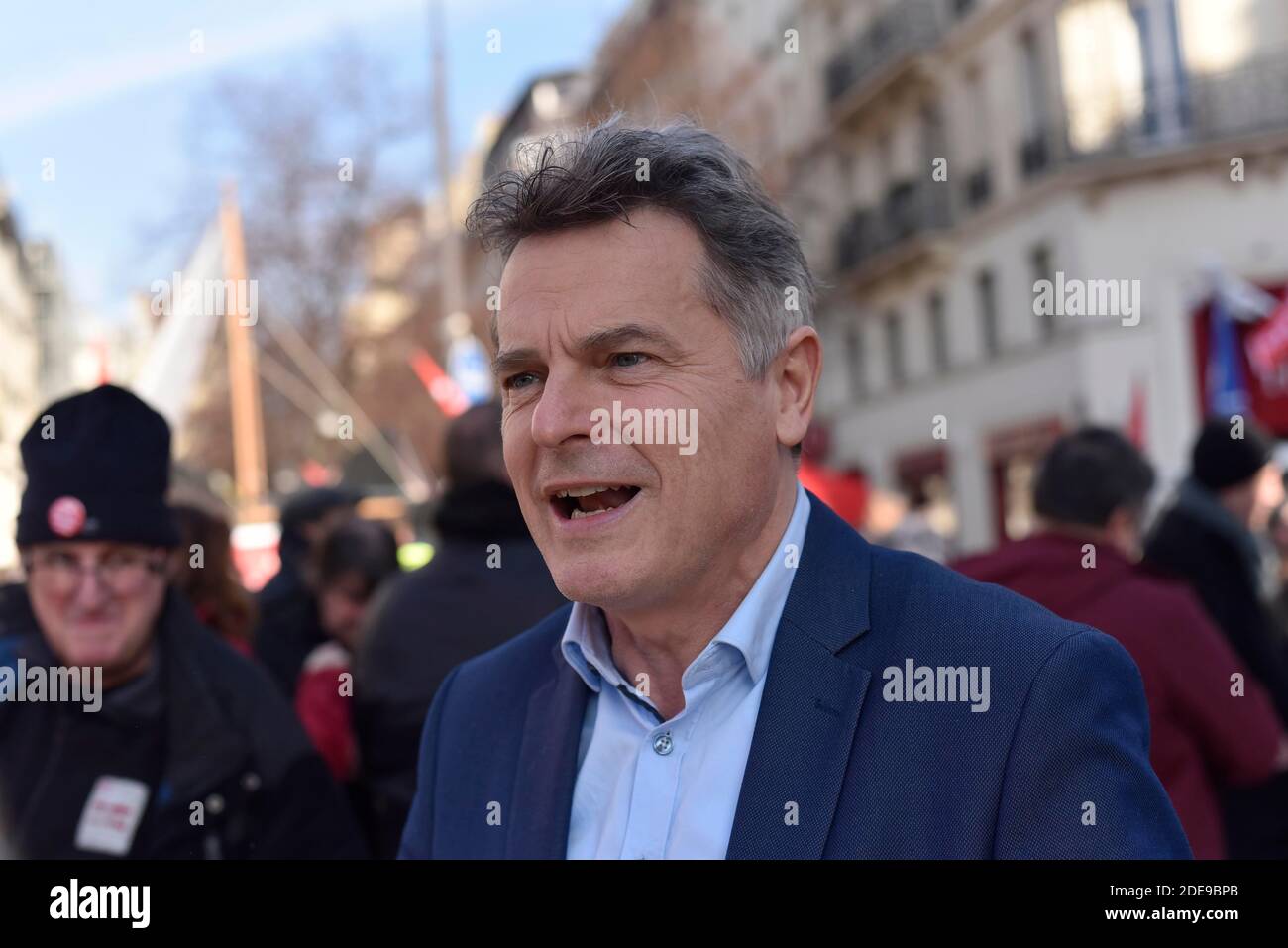 The new French communist party national secretary Fabien Roussel during ...