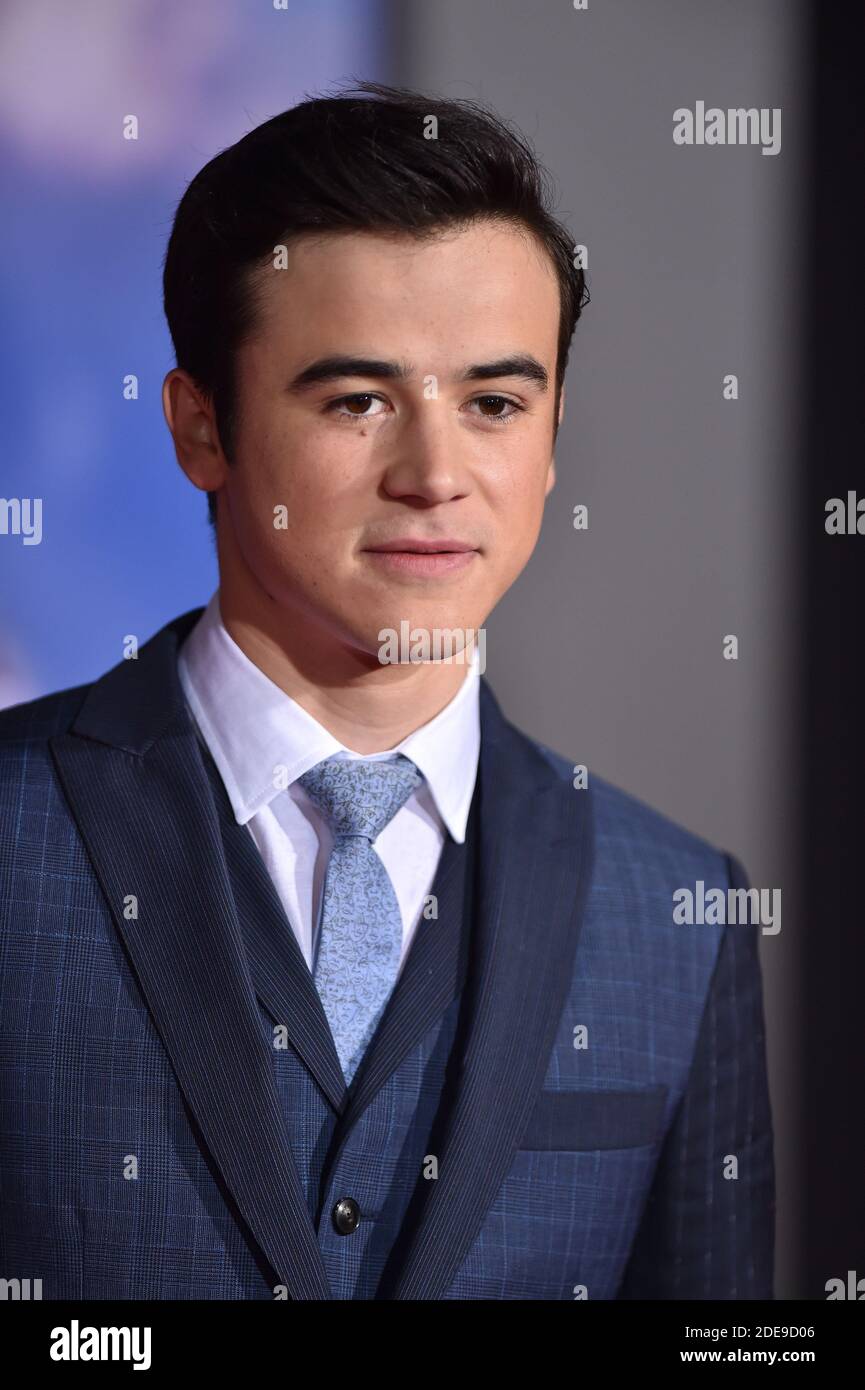 Keean Johnson attends the Premiere Of 20th Century Fox's 'Alita: Battle ...