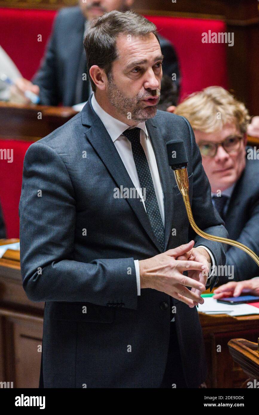 French Interior Minister Christophe Castaner speaks during Question ...