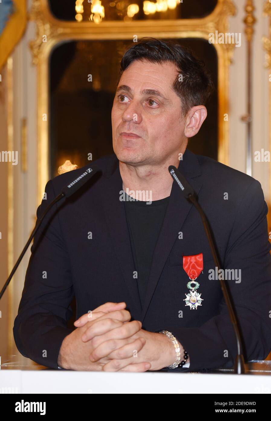 Olivier Py delivers his speech during the ceremony where he was given ...