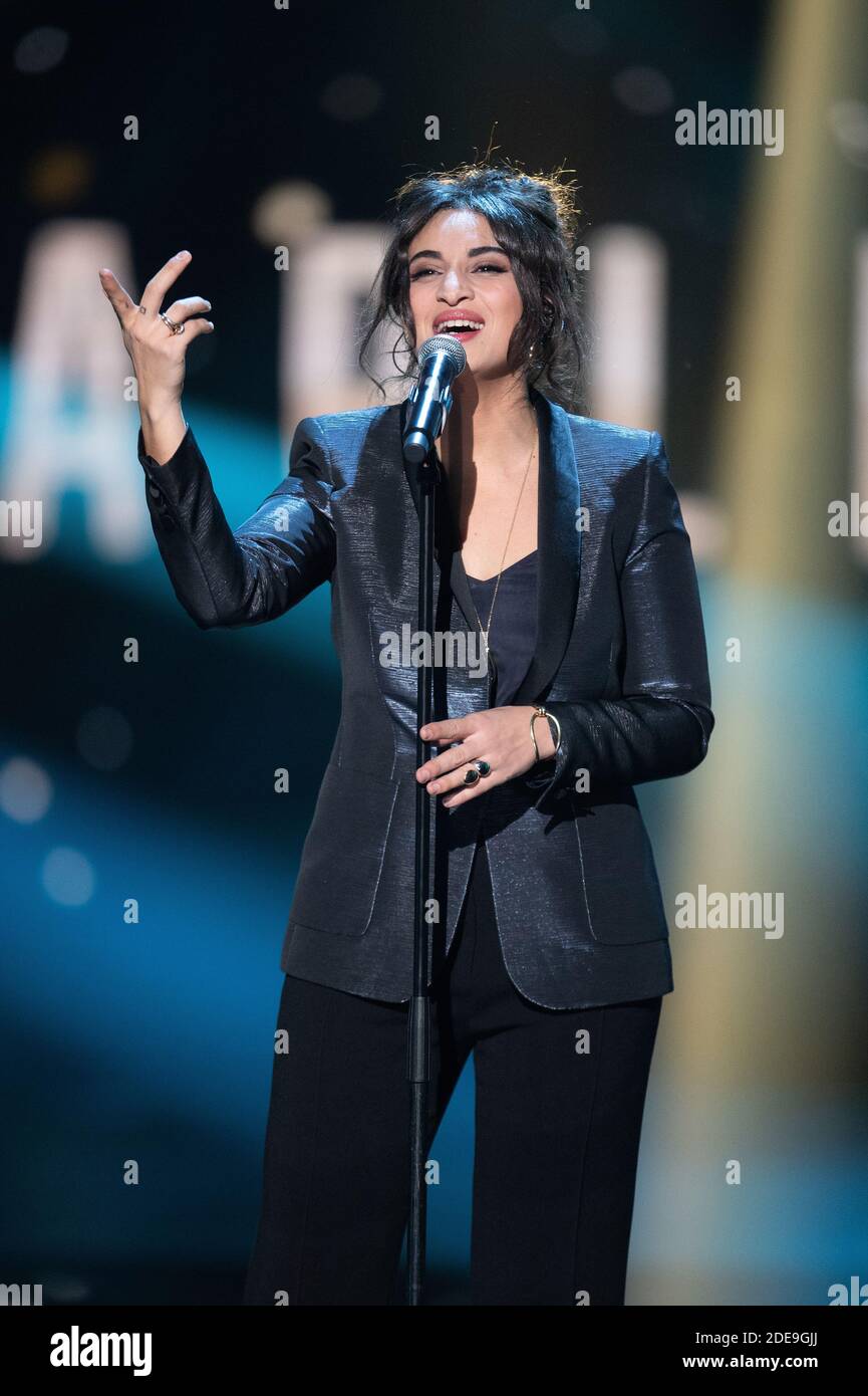 The singer Camelia Jordana performs during the 34th 'Les Victoires De ...