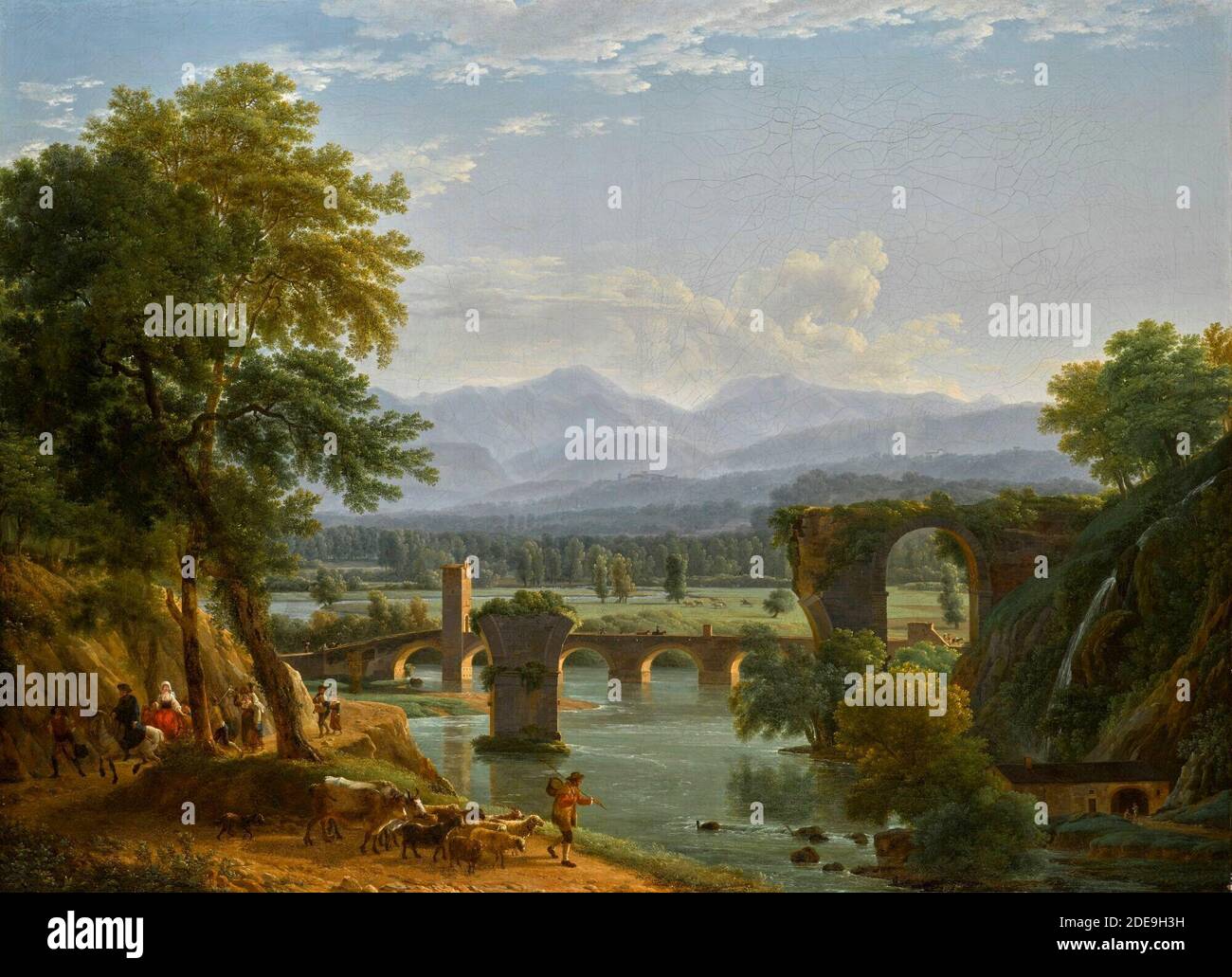 The augustus bridge over the nera river hi-res stock photography and ...