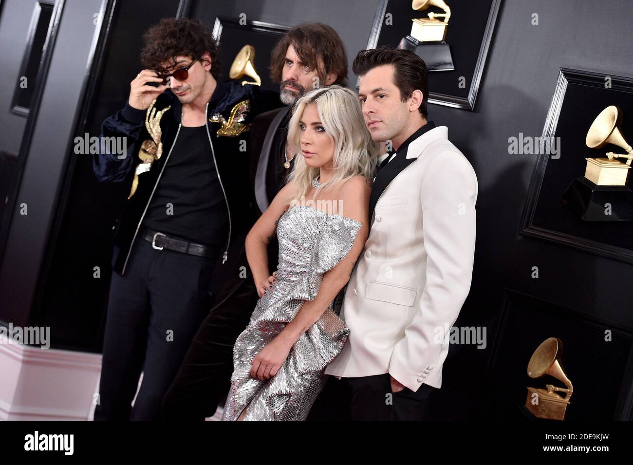 Andrew Wyatt, Anthony Rossomando, Lady Gaga, and Mark Ronson attend the ...