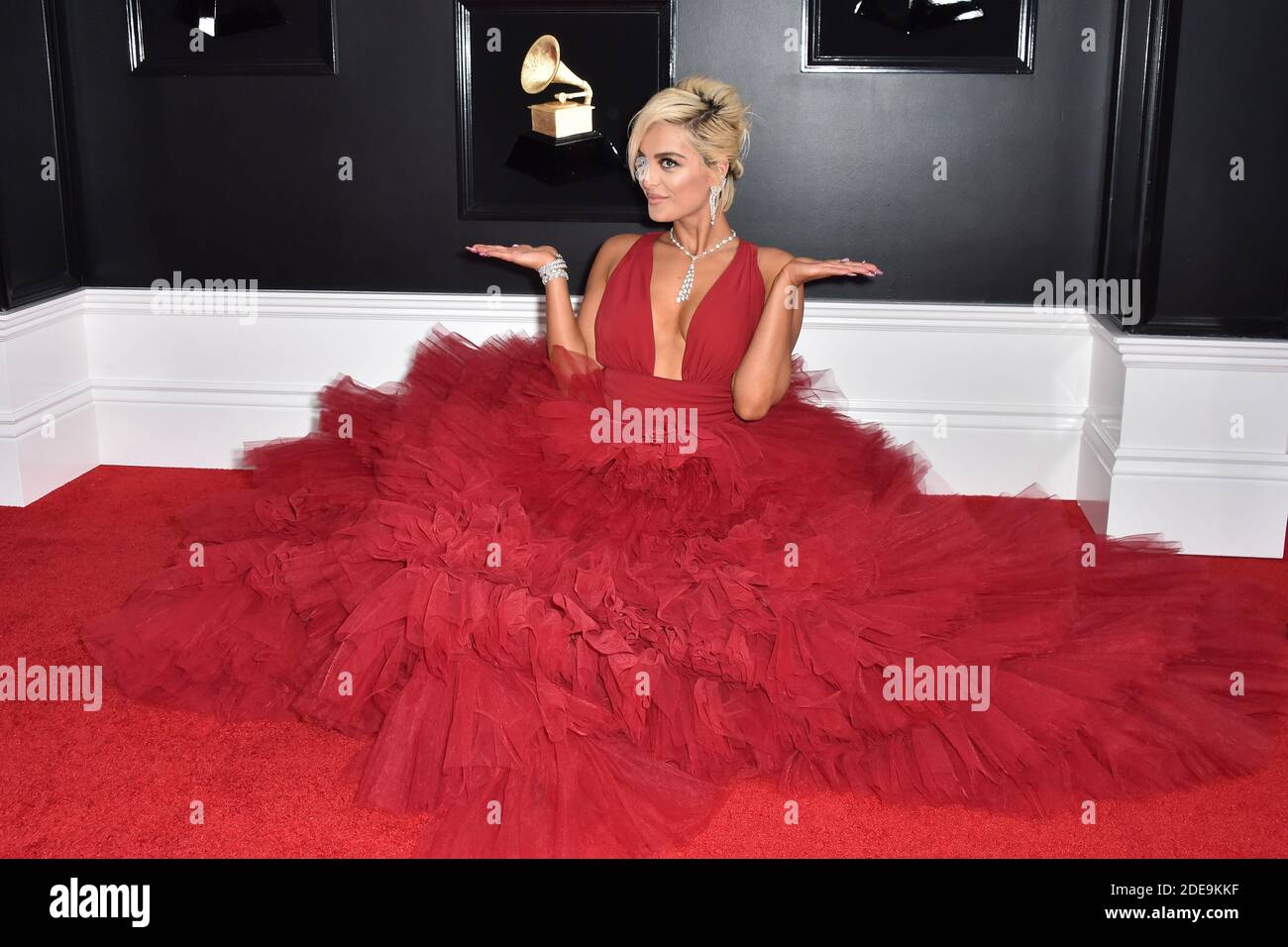 Bebe Rexha attends the 61st Annual GRAMMY Awards at Staples Center on ...