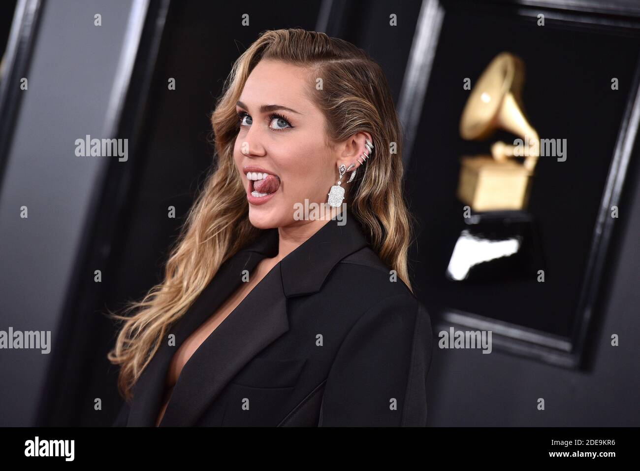 Miley Cyrus attends the 61st Annual GRAMMY Awards at Staples Center on ...