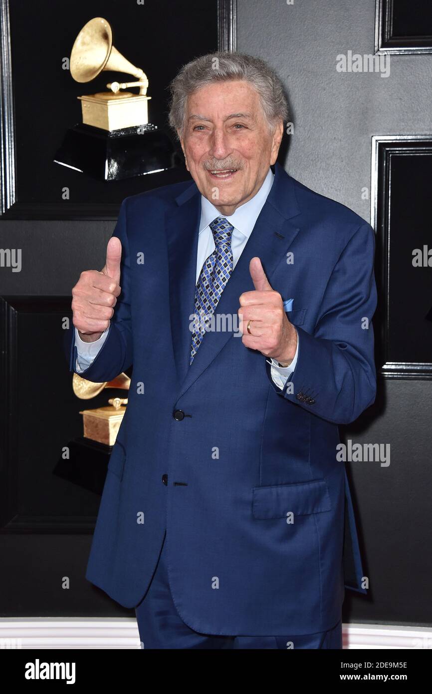Tony Bennett attends the 61st Annual GRAMMY Awards at Staples Center on ...