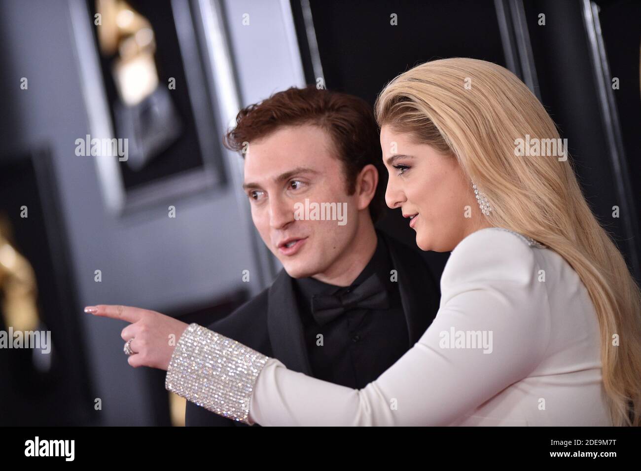 Meghan Trainor, Daryl Sabara attend the 61st Annual GRAMMY Awards at ...