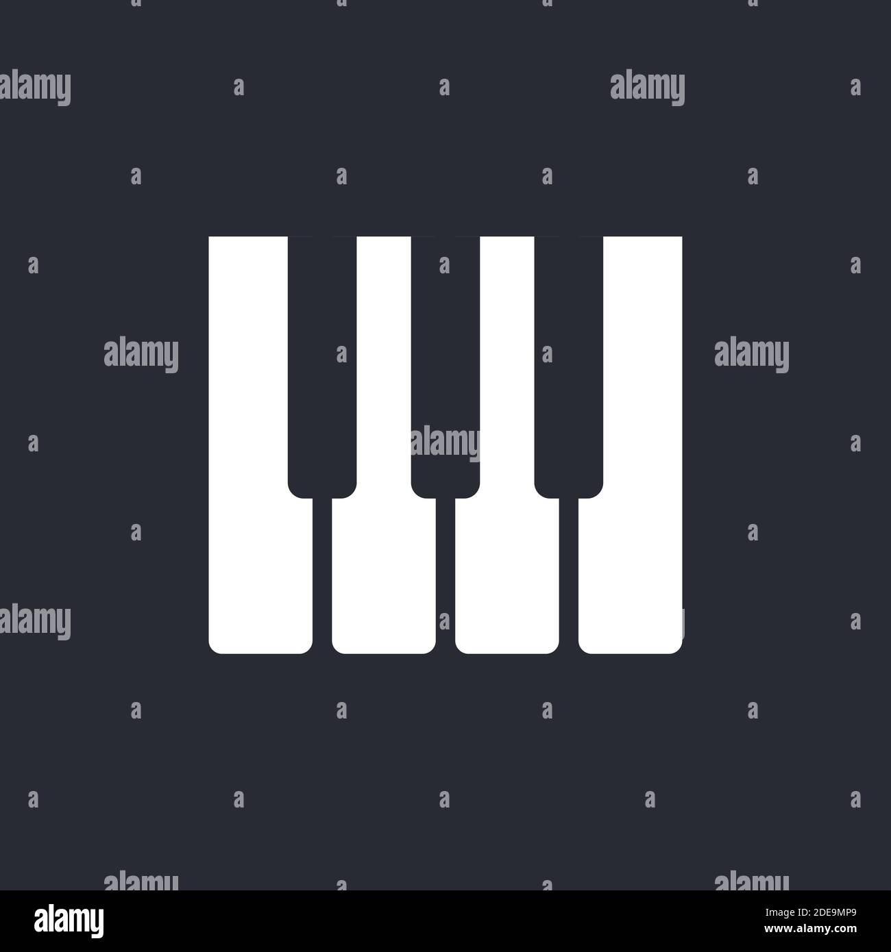 Piano keys icon, modern minimal flat design style, vector illustration ...