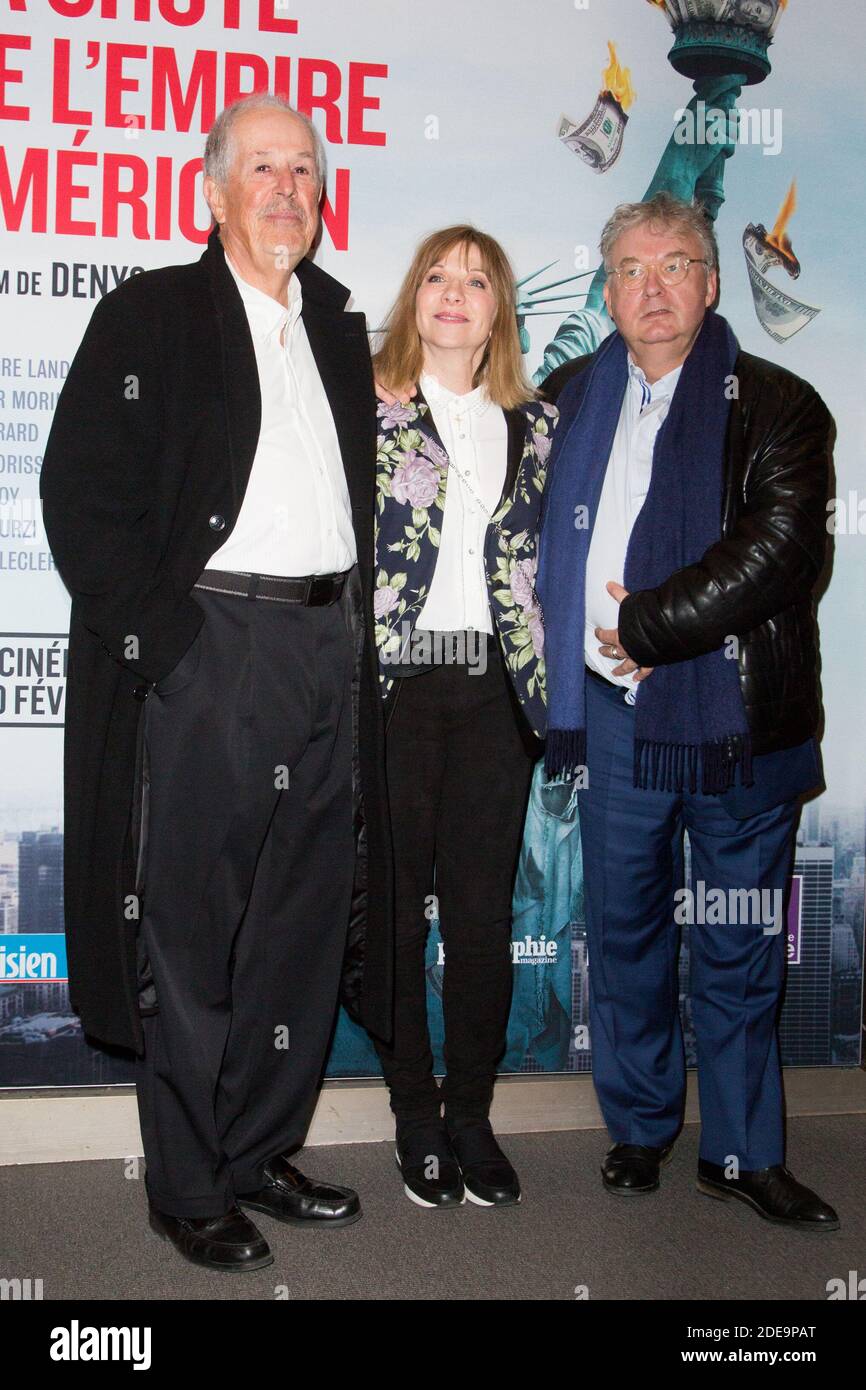 Denys Arcand, Denise Robert, Dominique Besnehard attends La chute de l ...