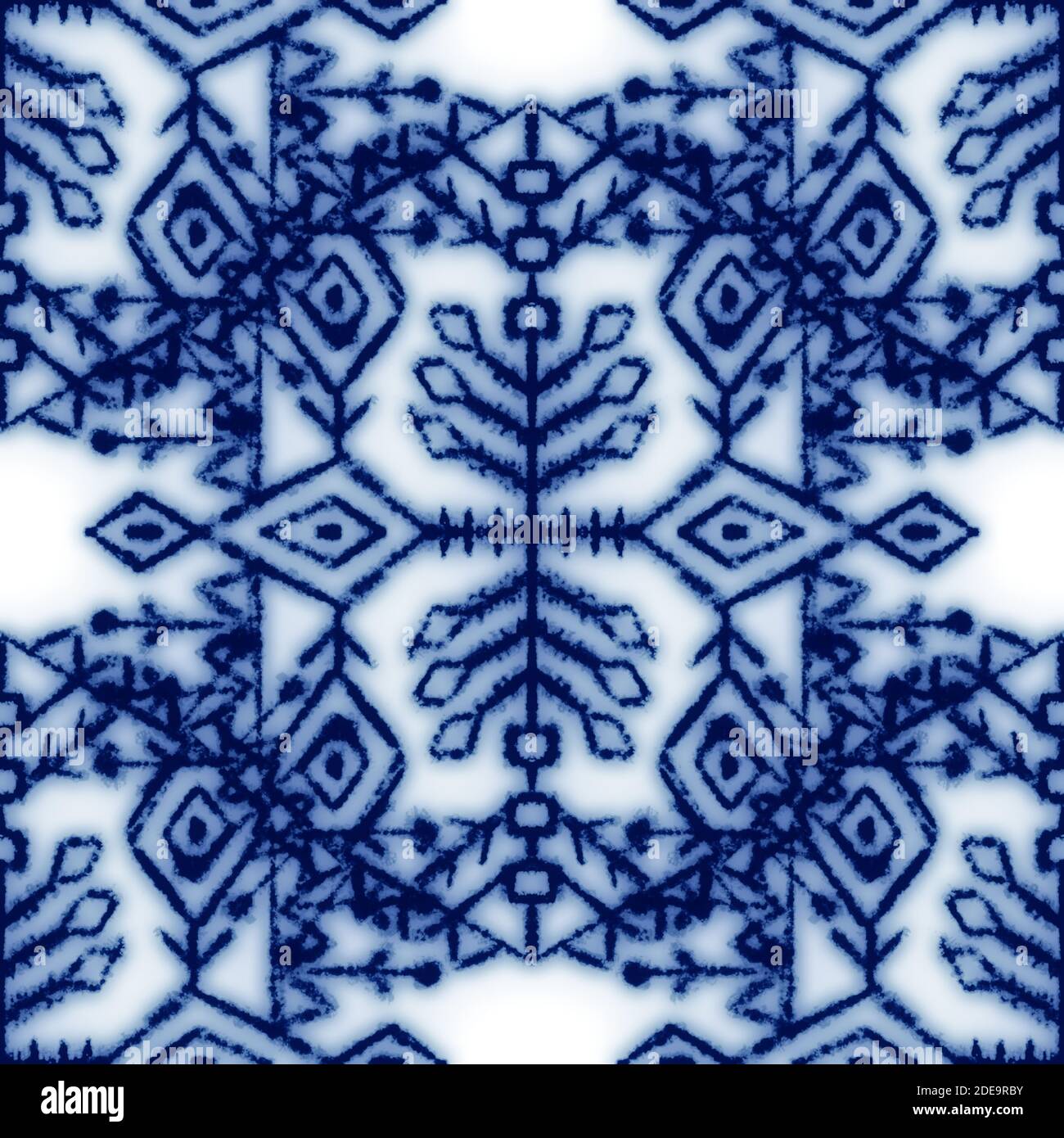 Seamless classic blue and white ceramic design Stock Photo - Alamy