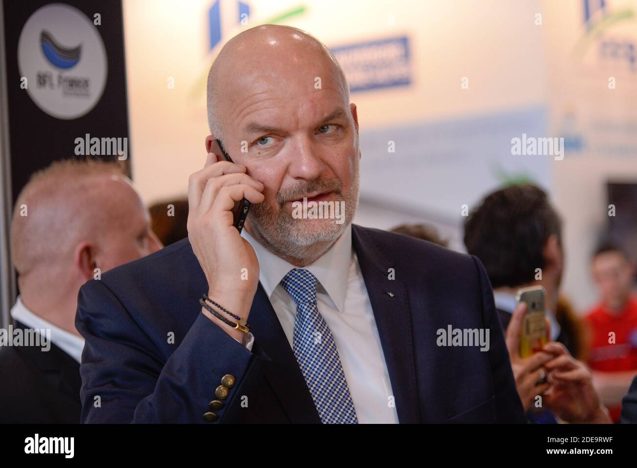 Marine Le Pen's bodyguard Thierry Legier visits BePositive, an ...